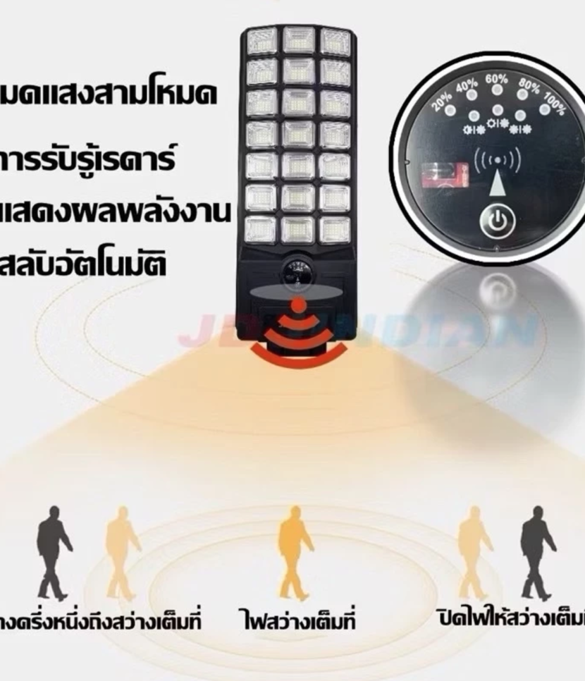 ไฟถนนโซล่าเซลล์ยี่ห้อ pop light โคมไฟ LED ขนาด1000W ปรับได้ทั้งสว่าง ...